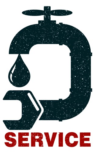 Plumbing service design symbol Royalty Free Vector Image