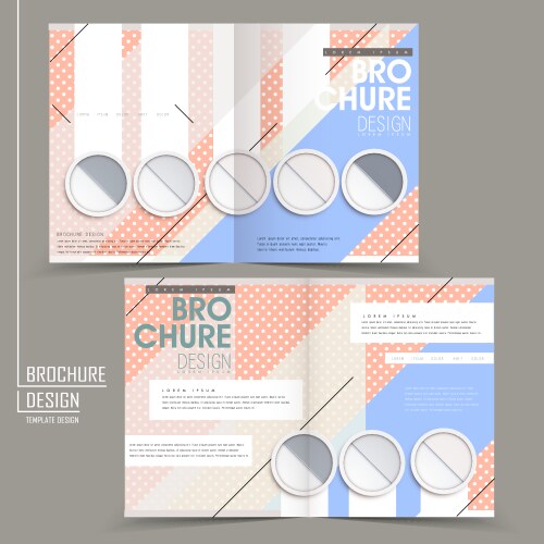 Creative half-fold template design Royalty Free Vector Image
