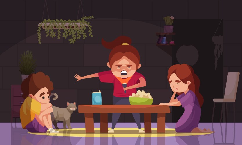 Children horror stories set Royalty Free Vector Image