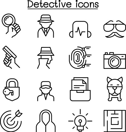 Detective agency emblems Royalty Free Vector Image