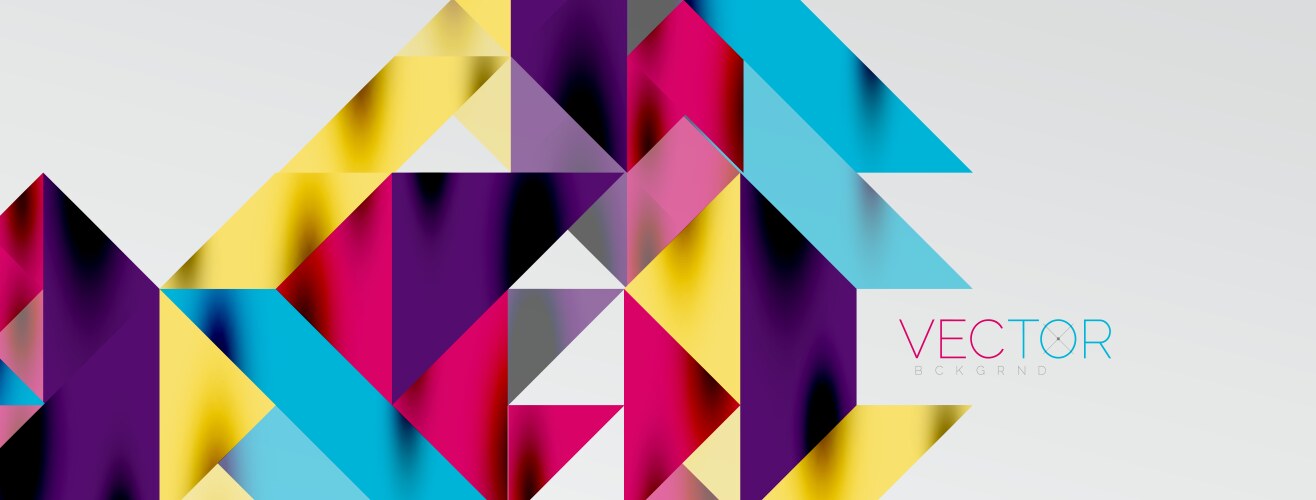 Tech minimal overlapping triangle shapes elements Vector Image