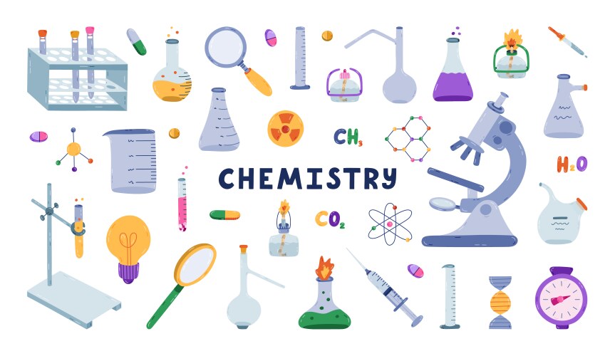 Cute cartoon laboratory beaker with spout Vector Image