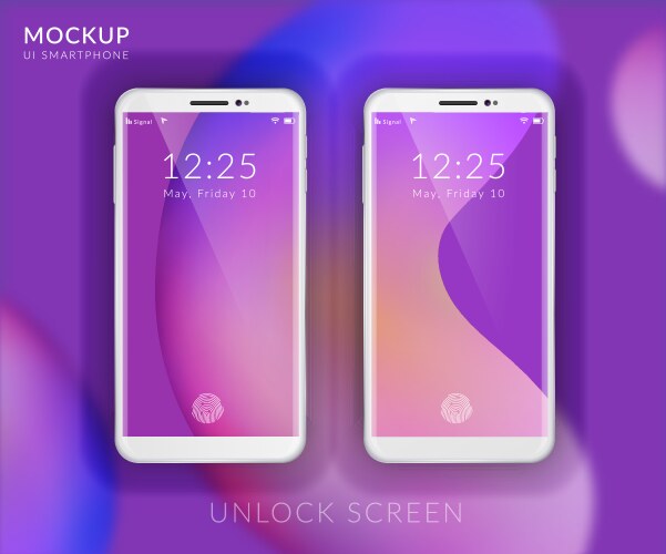 Foldable smartphone hands set Royalty Free Vector Image