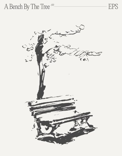 Romantic tree with bench lantern drawn sketch Vector Image