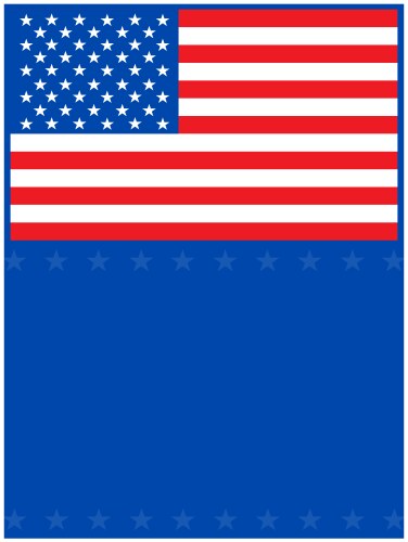 American flag icon on blue background of usa Vector Image