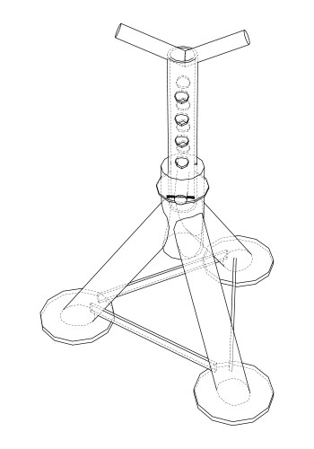 Axle stand isolated Royalty Free Vector Image - VectorStock