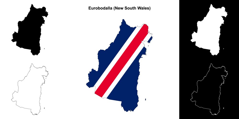 Griffith outline map Royalty Free Vector Image