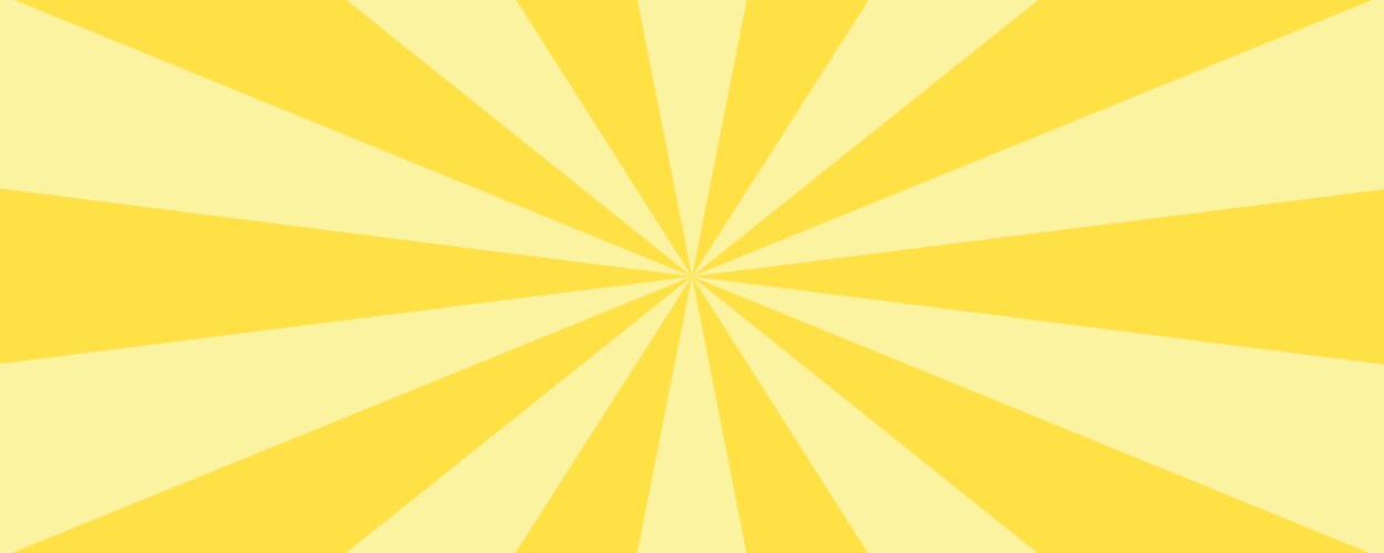 Yellow banner with sun rays lines background Vector Image