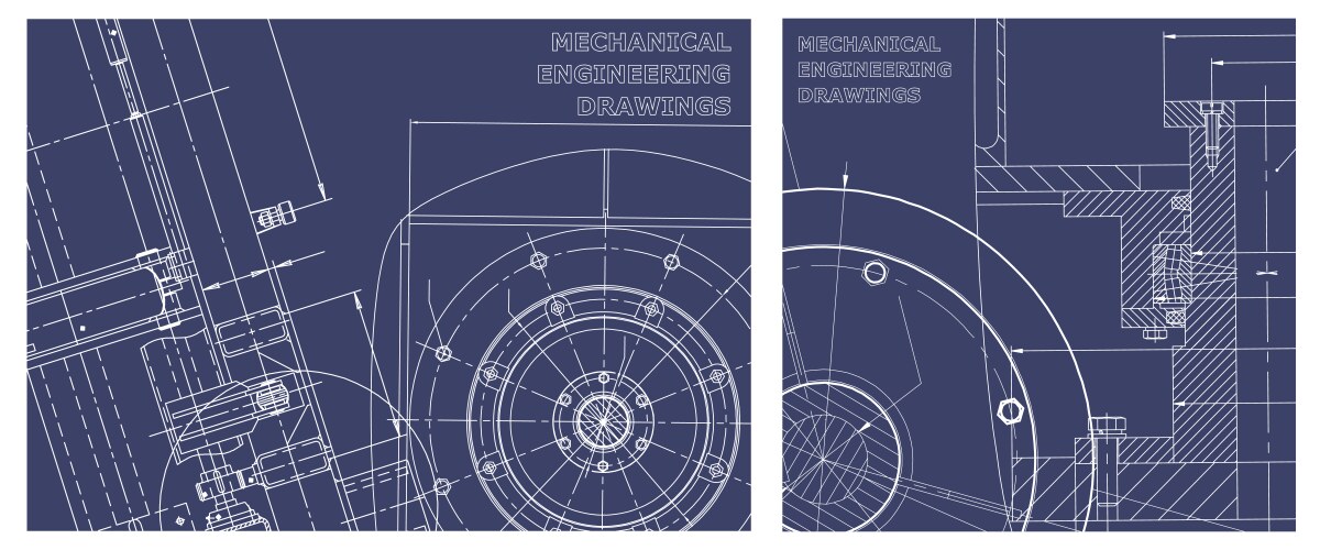 Engineering set cover flyer banner background Vector Image