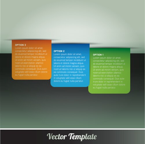 Options tab page template Royalty Free Vector Image