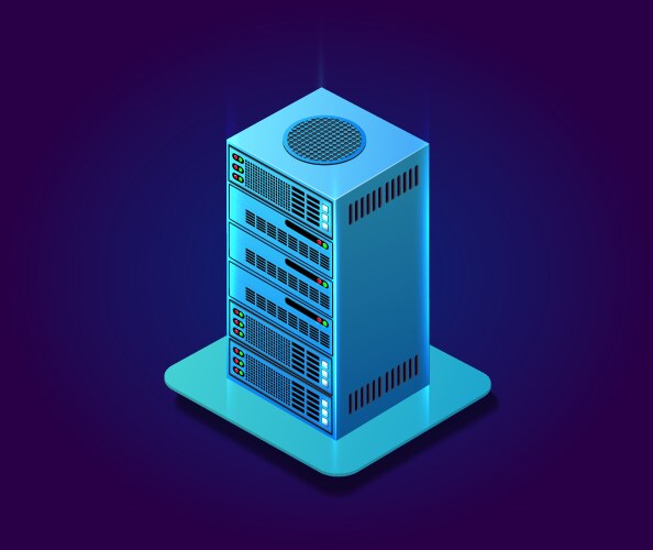 Web server computer Royalty Free Vector Image - VectorStock