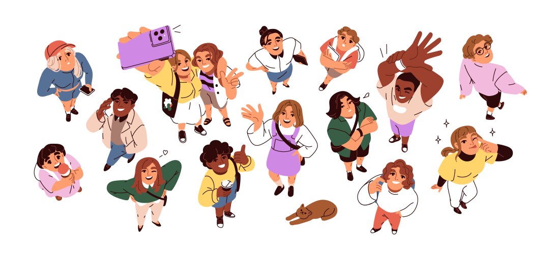 People Top View Vector Images (over 10,000)