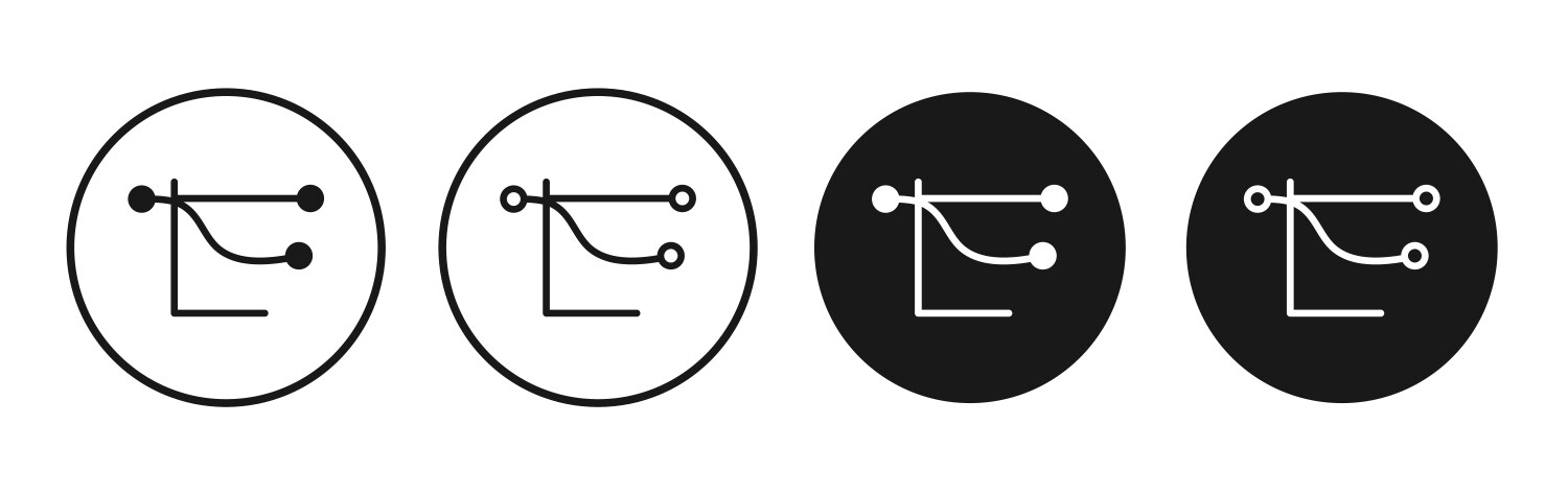Diagram sankey icon set in black and white filld Vector Image