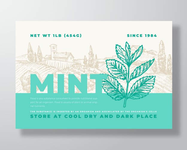 Natural oil abstract packaging design Royalty Free Vector