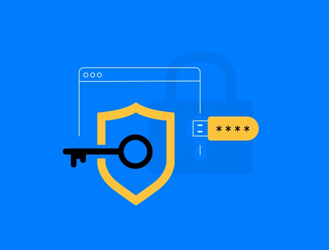 Passwordless authentication face facial Royalty Free Vector