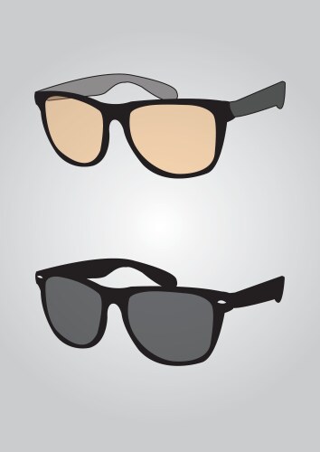 Black sunglasses template Royalty Free Vector Image
