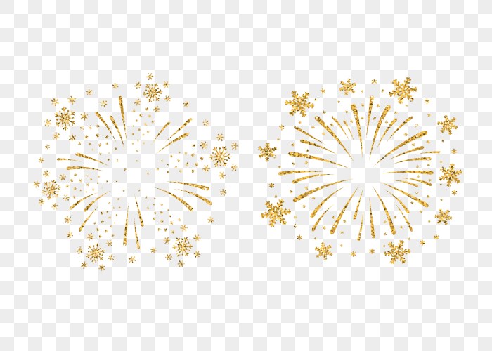 Gold firework on white background Royalty Free Vector Image