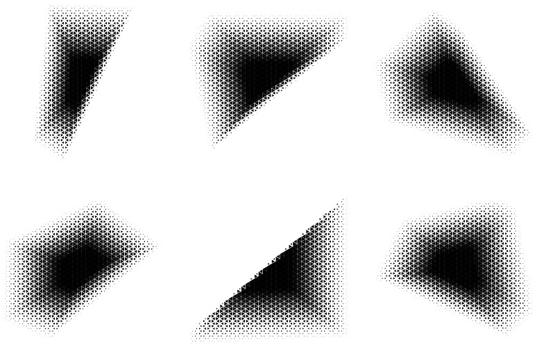 Halftone triangle pattern reprographic technique Vector Image