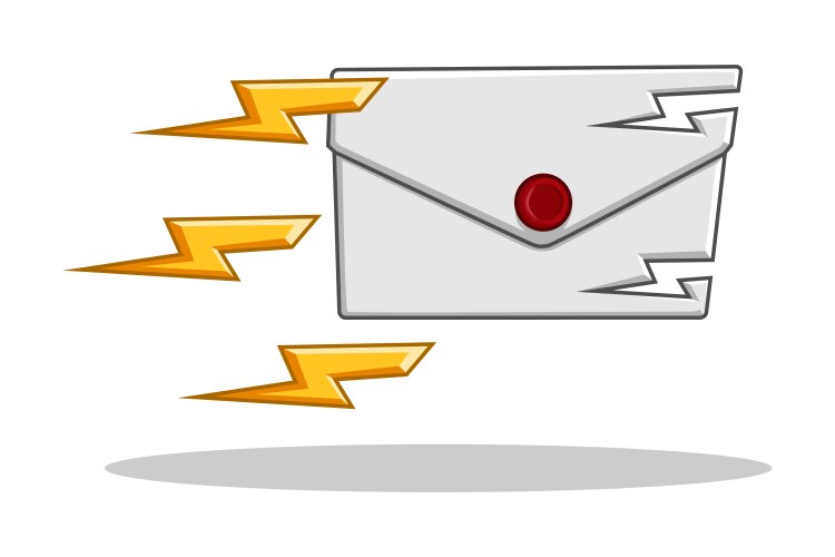 Locked letter cartoon Royalty Free Vector Image