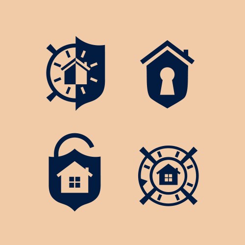 Modern professional logo with an image of a safe Vector Image