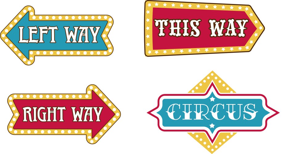 Circus Directional Arrow Sign Vector Images (over 140)