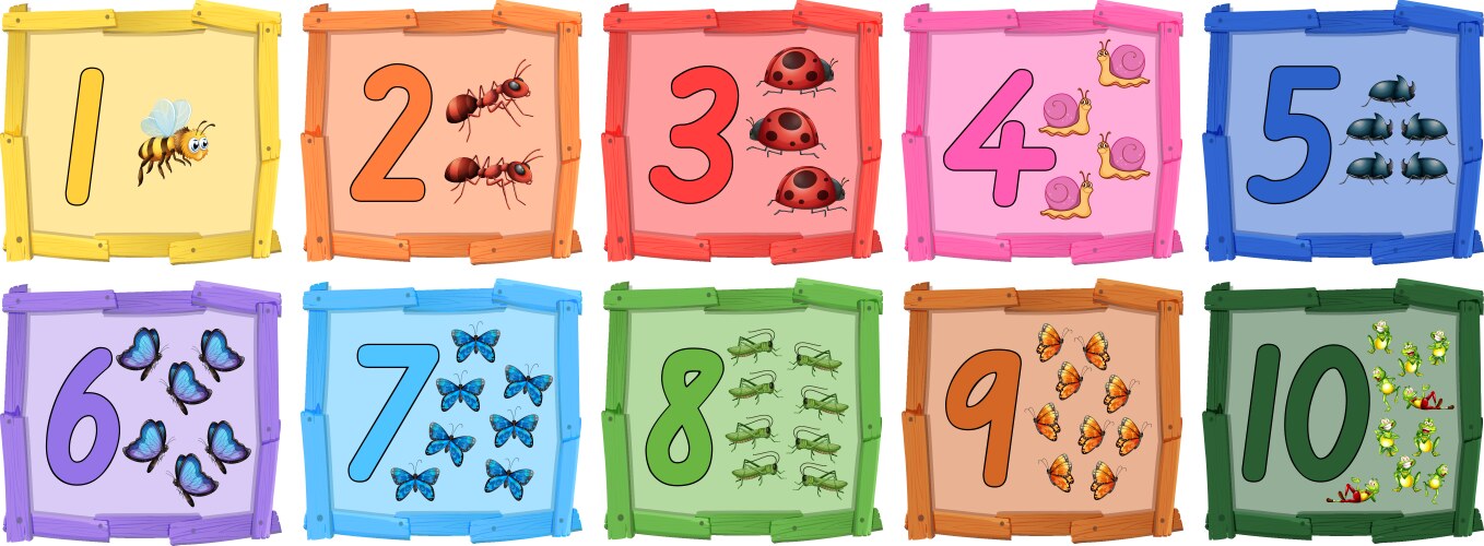 Number one on wooden banner Royalty Free Vector Image