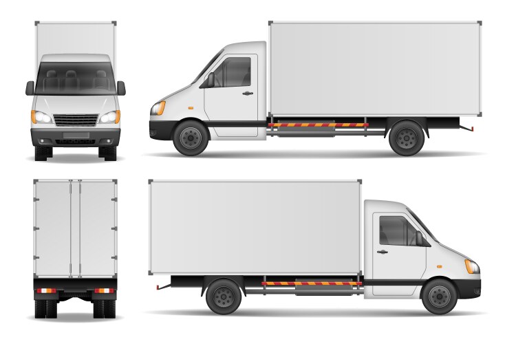 Ford transit cargo delivery van l2h2 2014-2018 Vector Image