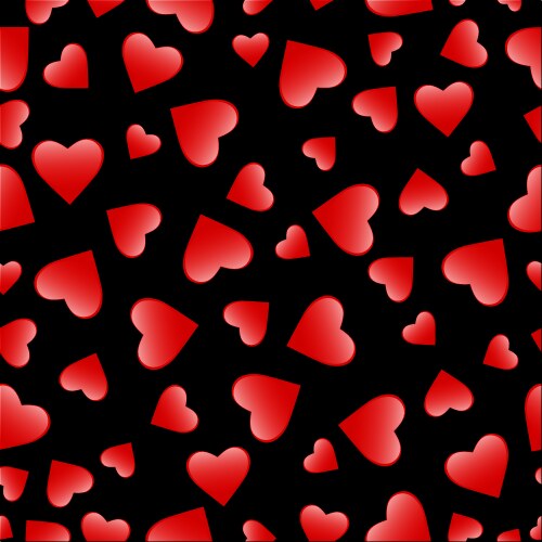 Seamless rainbow realistic heart pattern Vector Image