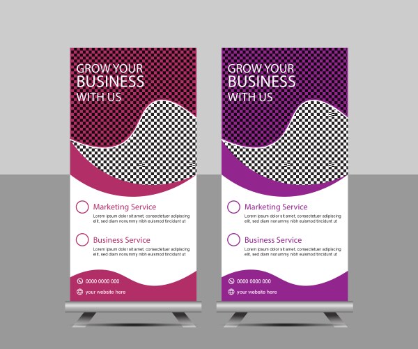 Premium modern roll up banner template Royalty Free Vector