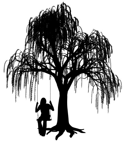 Gentle whispers of the wind weeping tree designs Vector Image