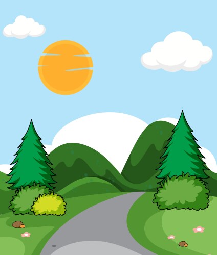 A simple nature landscape Royalty Free Vector Image