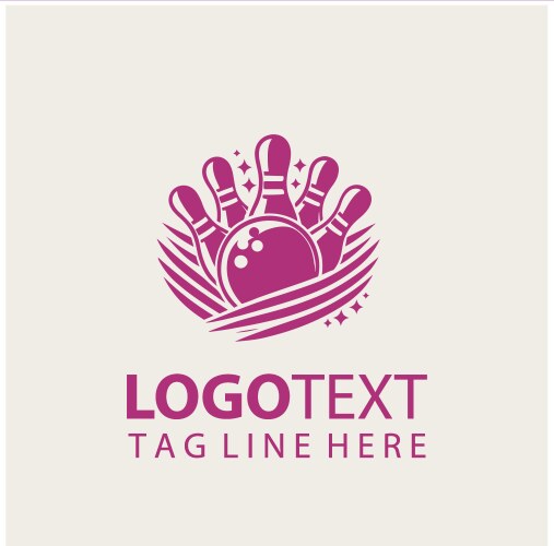 Bowling ball logo Royalty Free Vector Image - VectorStock