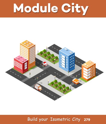 Four-way intersection Royalty Free Vector Image