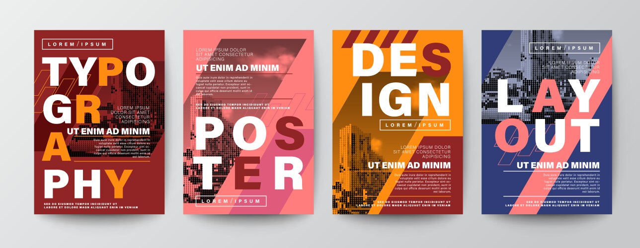 Typography brochure flyer design layout template Vector Image