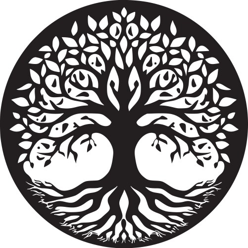 Outline tree of life Royalty Free Vector Image