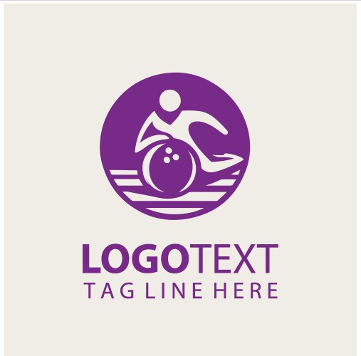 Bowling ball logo Royalty Free Vector Image - VectorStock