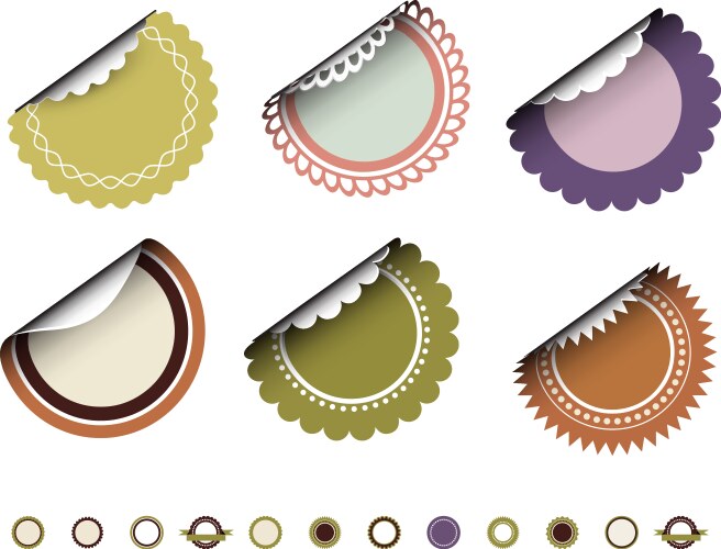 Round paper label on balloons Royalty Free Vector Image