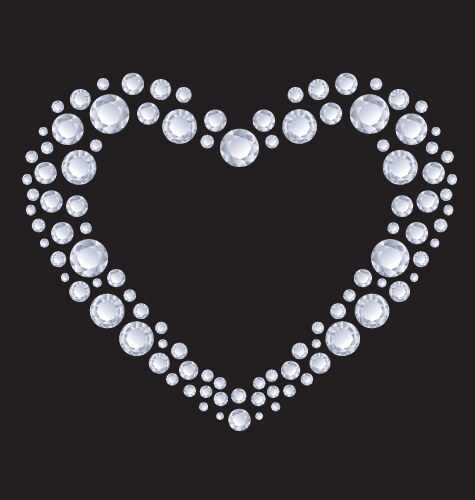 Luxury diamond heart Royalty Free Vector Image