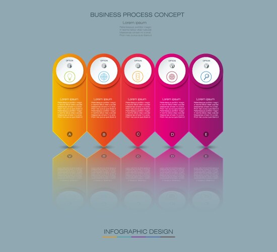Infographic label design with icons and 5 options Vector Image