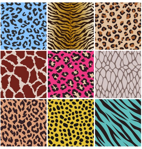 Animal skin hand drawn texture seamless pattern Vector Image