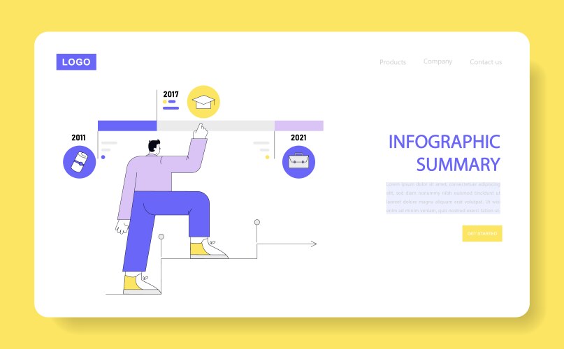 Alternative types summaries flat Royalty Free Vector Image