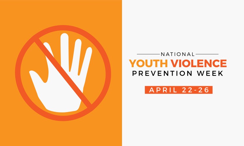 National youth violence prevention week observed Vector Image