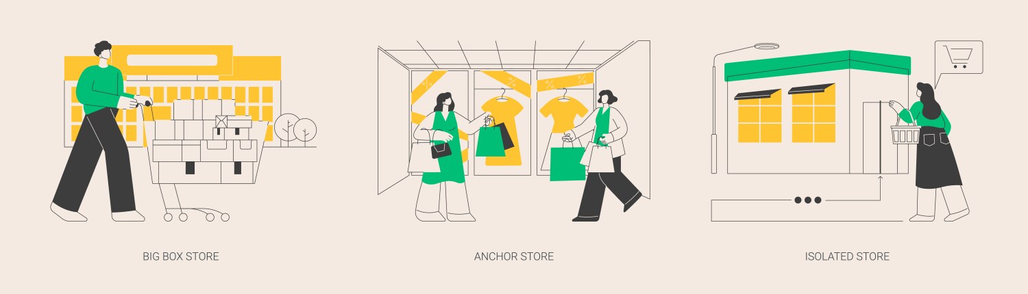 Retail shop abstract concept Royalty Free Vector Image