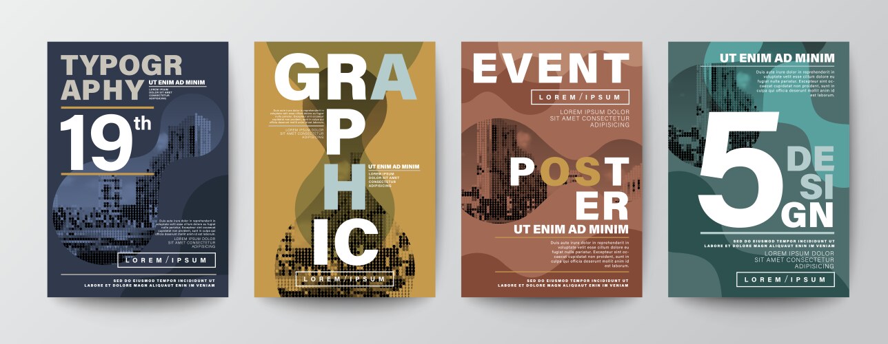 Typography brochure flyer design layout template Vector Image