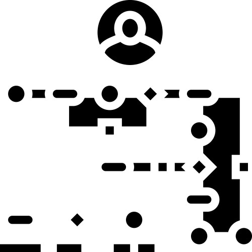 User journey map ux ui design glyph icon Vector Image