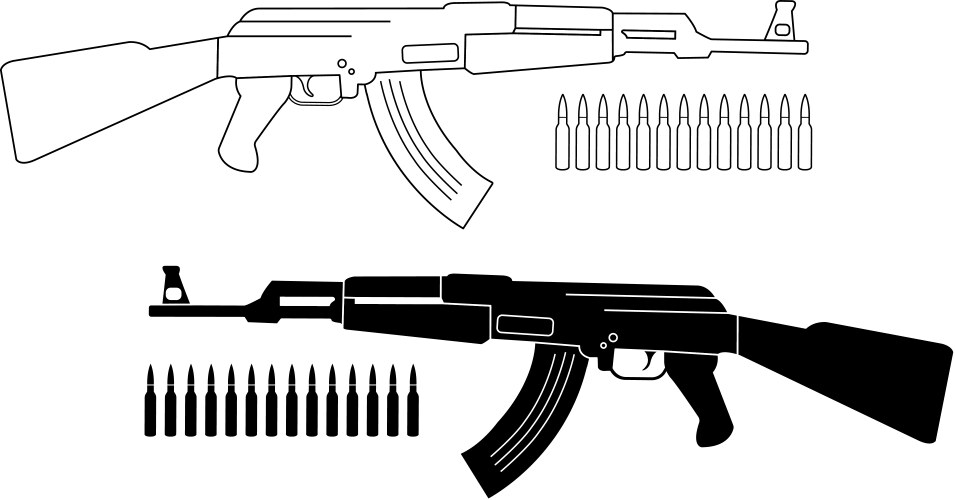 Assault rifle Royalty Free Vector Image - VectorStock