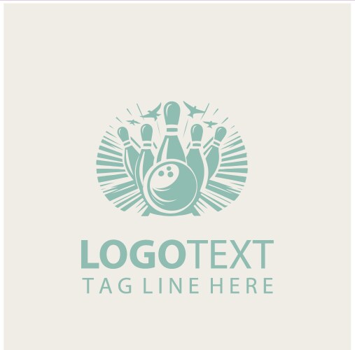 Bowling ball logo Royalty Free Vector Image - VectorStock