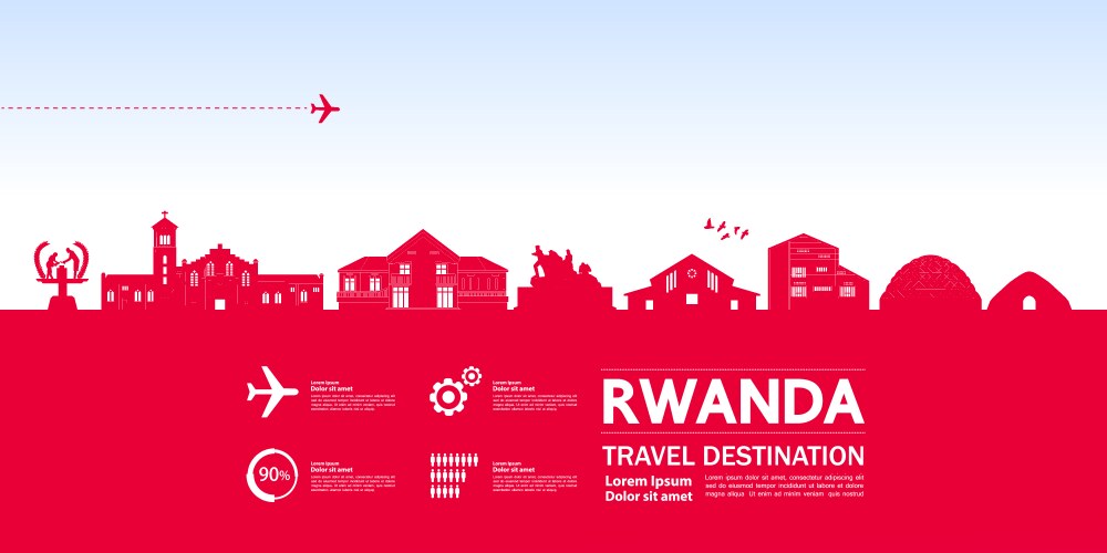 Rwanda travel destination Royalty Free Vector Image