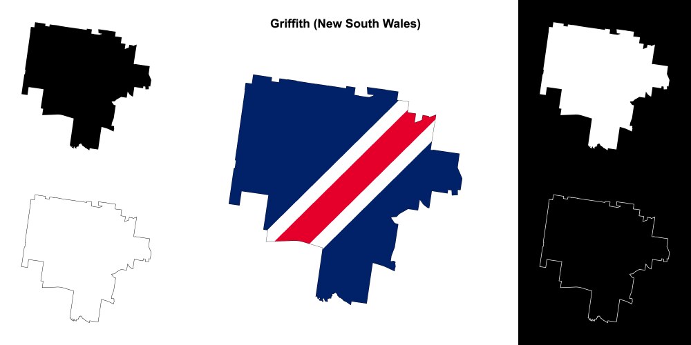 Burwood outline map Royalty Free Vector Image - VectorStock