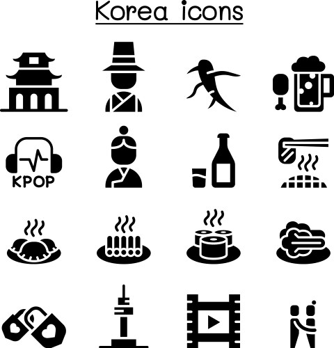 Korean traditional music pansori the singer Vector Image